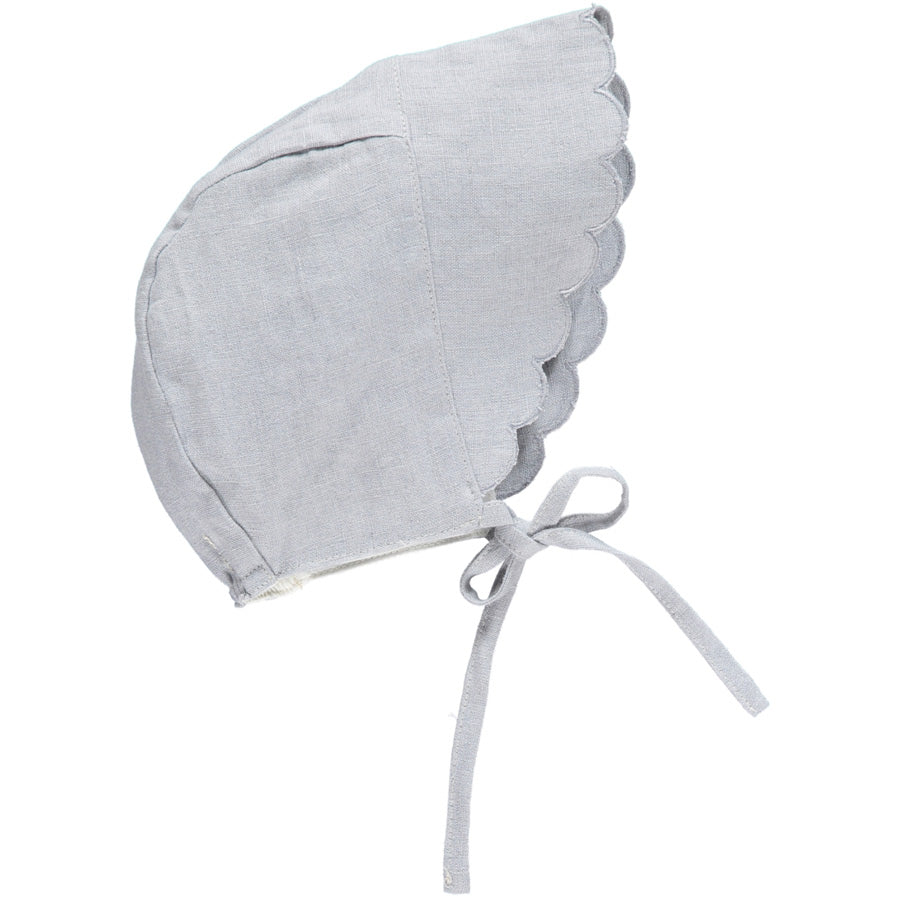 Linen Scalloped Bonnet, Pearl – Petite Marvels